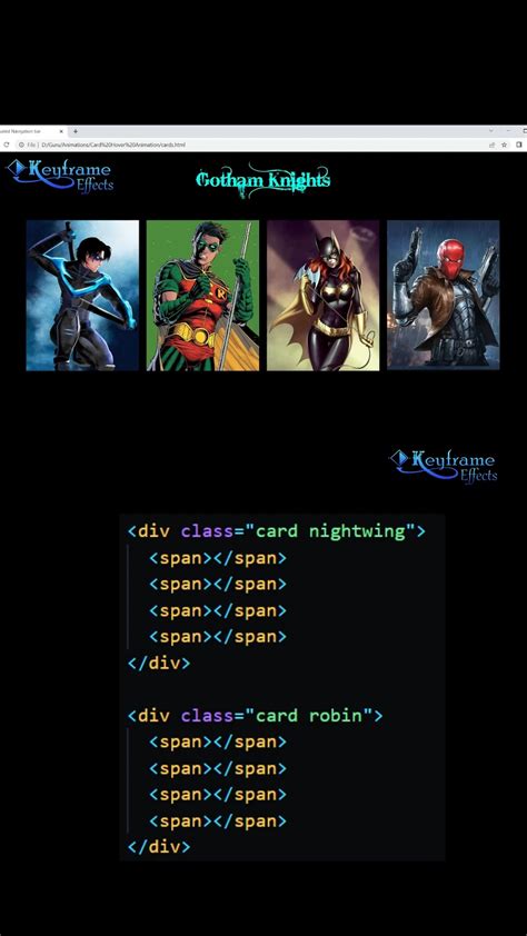 card hover animation html css r watchpeoplecode