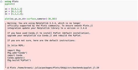 Ijulia And Pyplot Backend Problem With Old Python Version General Usage Julia Programming