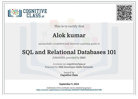 alok kumar on linkedin sql relationaldatabases ibm datamanagement learningjourney techskills
