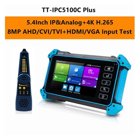 Ipc 5200c Plus Ip Camera Tester 5 4 Inch Ips Touch Screen Monitor Cctv Tester Support Ahd Cvi