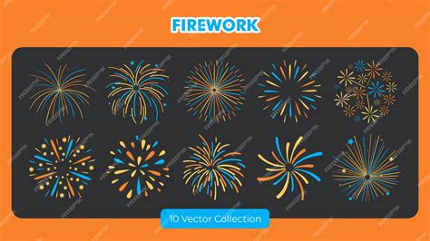 Premium Vector Firework Vector Set