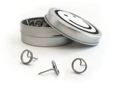 A Tin Of Push Pins That Won T Put Holes In Everything Push Pin Paper Stationery