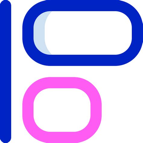 Horizontal Alignment Super Basic Orbit Color Icon