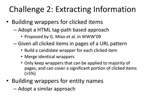 Ppt Automatically Extracting Structured Data For Web Search