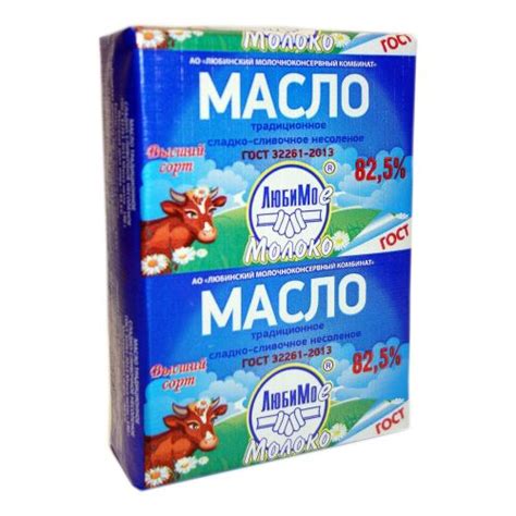Сливочное масло Любимое молоко Традиционное 82,5% БЗМЖ 180 г - купить с ...