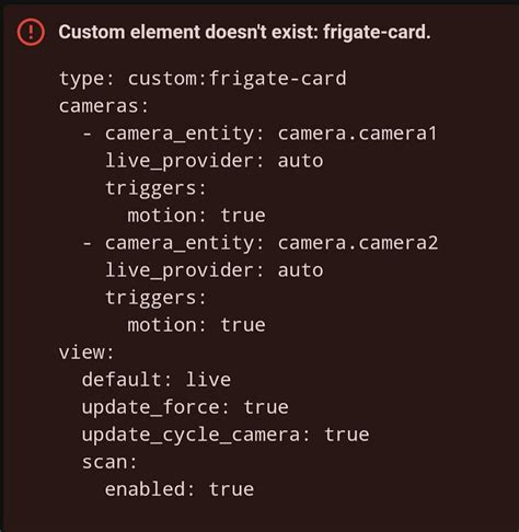 Frigate Card Issues Frontend Home Assistant Community