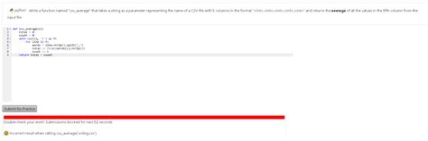 Solved In Python Write A Function Named Csvaverage That