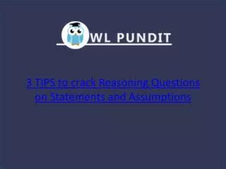PPT Tips On Cracking Reasoning Questions On Statements Assumptions PowerPoint Presentation