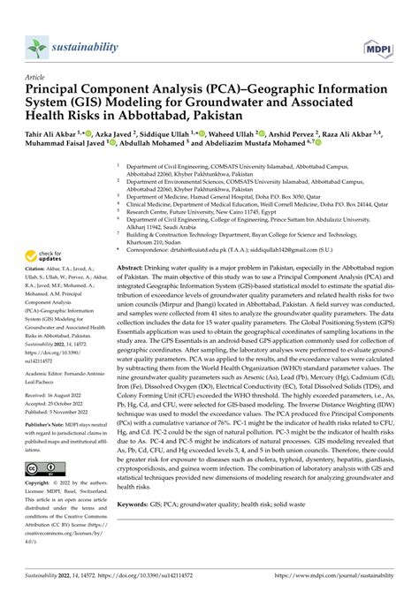 pdf principal component analysis pca geographic information system