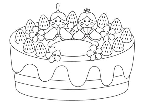 ひな祭りのぬりえ素材 ぬりえパーク