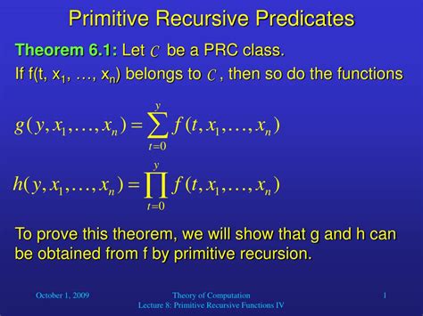 Ppt Primitive Recursive Predicates Powerpoint Presentation Free