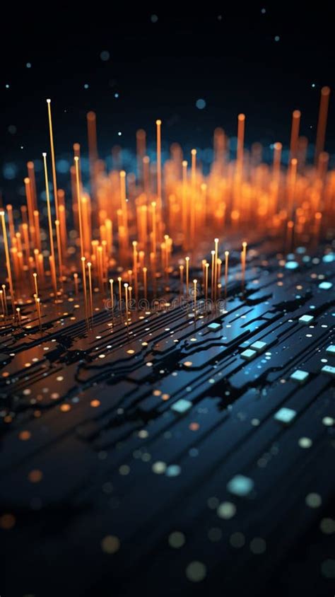 Abstract Big Data Concept Merges With High Speed Internet In Stunning 3d Portrayal Stock