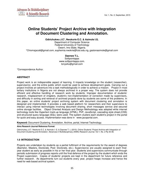 Pdf Document Clustering And Annotation