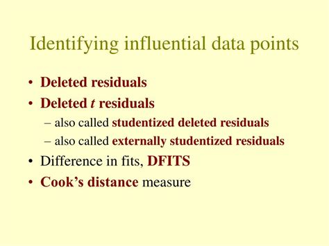 Ppt Outliers And Influential Data Points Powerpoint Presentation