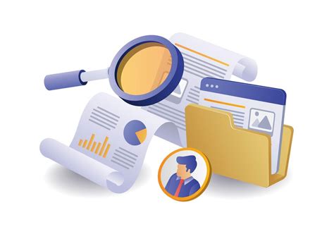 Premium Vector Infographic Concept Looking To Analyze Folder Data