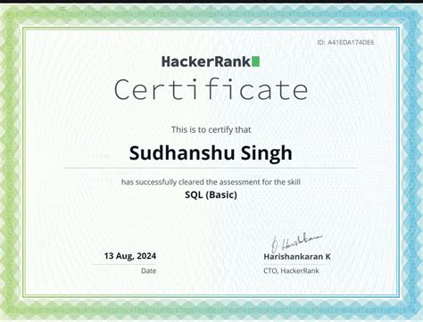 Sudhanshu Singh On Linkedin Sql Dataanalysis Hackerrank
