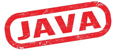 Java Text Written On Red Stamp Sign Stock Illustration Illustration