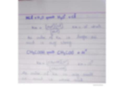 Solution Dissociation Constant Of Acid And Base Notes Dissociation Of