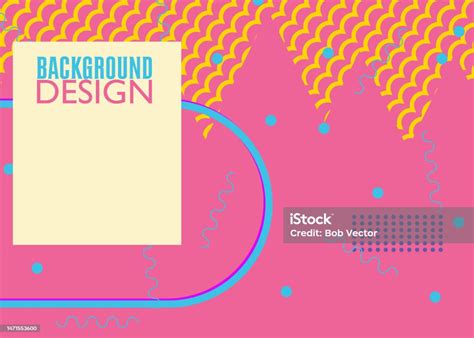기하학적 빈티지 그래픽 모양 템플릿으로 포스터 배너입니다 추상 최소 복고풍 기하학적 요소 테마 커버 포스터 디자인 가리기에 대한 스톡 벡터 아트 및 기타 이미지 Istock