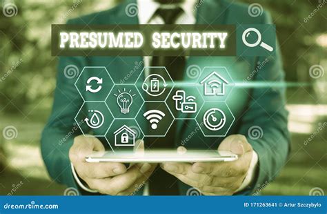 Text Sign Showing Presumed Security Conceptual Photo System Safe From Attack Due To Attacker