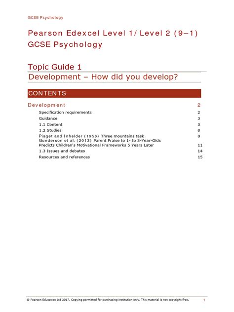 Development Topic Guide Pdf Cognitive Development Schema Psychology