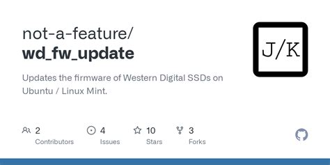 Github Not A Feature Wd Fw Update Updates The Firmware Of Western Digital Ssds On Ubuntu