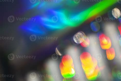 Rainbow Holographic Bokeh Background Multicolored Overflows Of Color
