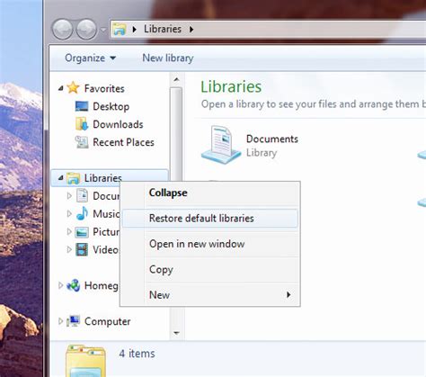 Restore Default Libraries Shortcuts In Windows Step By Step Guide Hongkiat