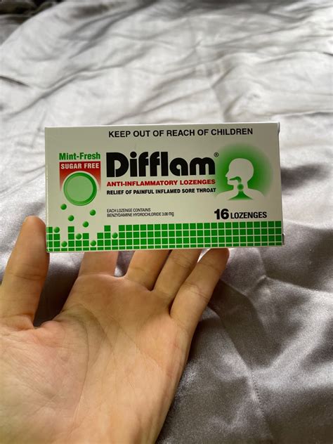 Difflam Lozenges Mint Food And Drinks Other Food And Drinks On Carousell