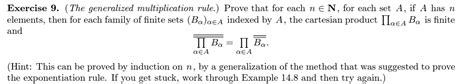 Solved Exercise 9 The Generalized Multiplication Rule