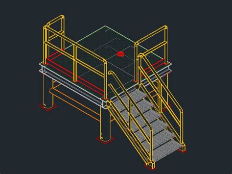 3d Platform In Autocad Cad Download 1 9 Mb Bibliocad