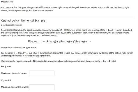 initial state also assume that the agent always starts off from the