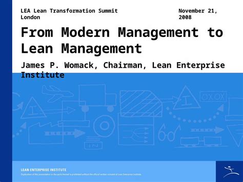 PPT From Modern Management To Lean Management LEA Lean Transformation