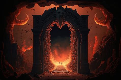 Premium Ai Image The Gate Of Hell Wallpapers And Images