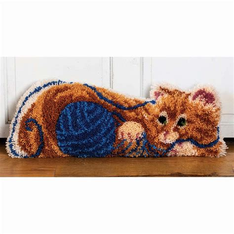 Herrschners Playful Kitten Draft Dodger Latch Hook Kit Michaels