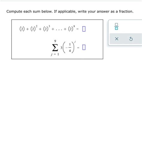 Solved Compute Each Sum Below If Applicable Write Your
