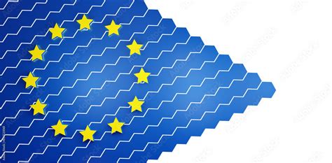 Hexagonal Design Backround Of Eu Europe European Blue Flag Of Europe