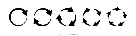 Reload Arrow Set Reused Recycle Symbol Stock Vector Royalty Free 2381056653 Shutterstock