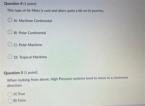 Solved Question 1 1 Point Which One Of These Statements Is