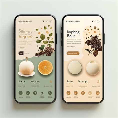 Premium AI Image Mobile App Layout Design Of Organic Skincare Delivery With Clean And