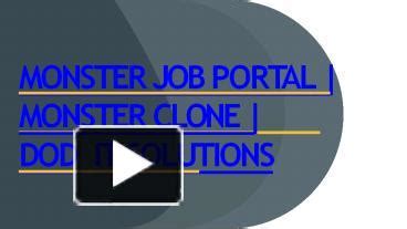 Readymade Monster Job Portal Clone Script DOD IT Solutions Presentation Free To Download