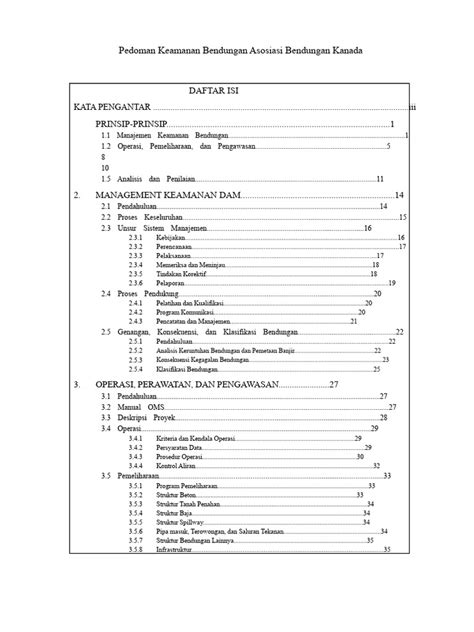 Pedoman Keamanan Bendungan Cda Tofc Pdf