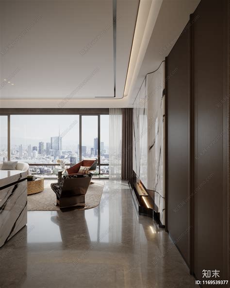 现代轻奢家居客厅su模型下载【id1169539377】知末su模型网