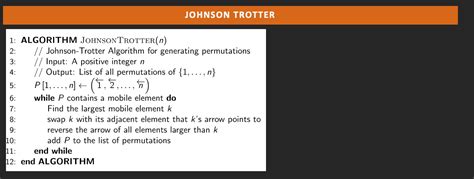 Solved I Need A C Program Implementing Johnson Trotter Chegg Com