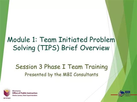 PPT Module Team Initiated Problem Solving TIPS Brief Overview PowerPoint Presentation