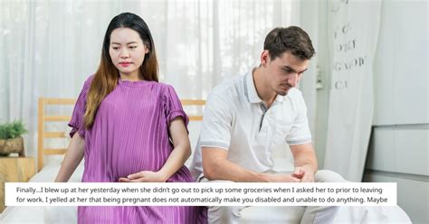 A Man Has Called His Wifes Pregnancy Side Effects Laziness