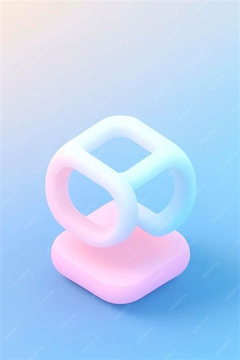 Premium Ai Image Geometric Loop Shapes 3d Icon