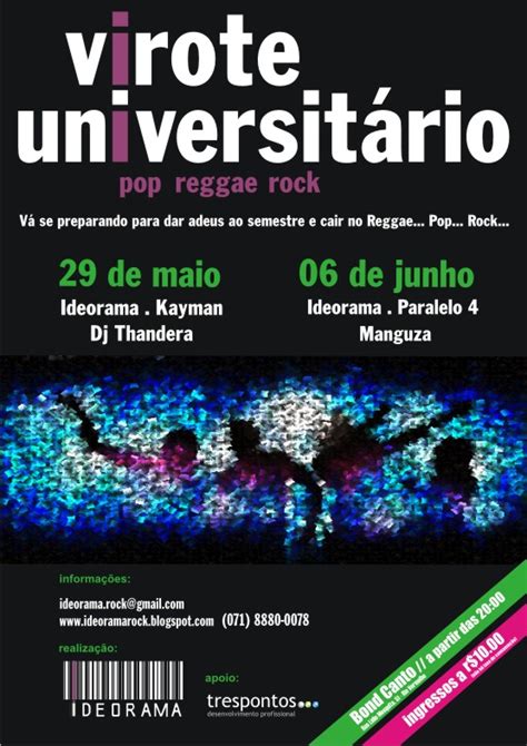 Confirmado Virote Universitário Traz Grandes Nomes Da Música Local Ideoramas Poprock Experience