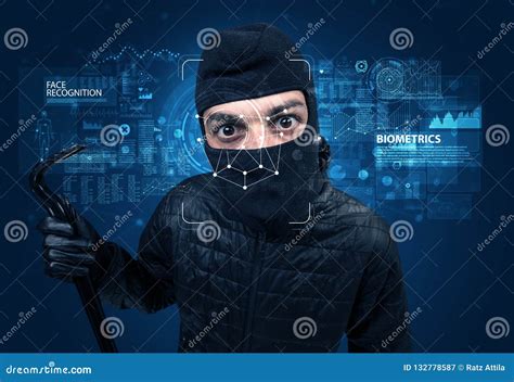 face detection and recognition stock image image of facial cyber