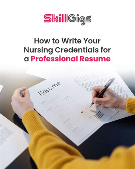 How To Write Your Nursing Credentials For A Professional Resume Nurse